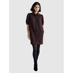 PHASE EIGHT Yasmine Textured Mini Shirt Dress