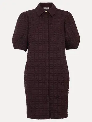 PHASE EIGHT Yasmine Textured Mini Shirt Dress