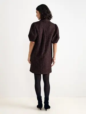 PHASE EIGHT Yasmine Textured Mini Shirt Dress