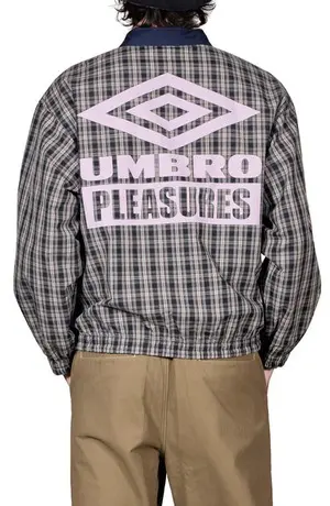 PLEASURES X Umbro Diamonds Reversable Quarter Zip Pullover