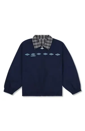 PLEASURES X Umbro Diamonds Reversable Quarter Zip Pullover