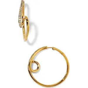 Nadri Muse Pavé Cubic Zirconia Swirl Hoop Earrings