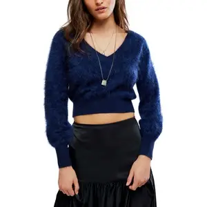 Free People Felicia Brushed Cashmere V-neck Sweater