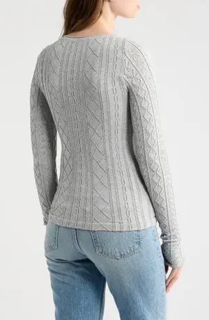 Free People So Soft Seamless Long Sleeve Top - Heather Grey