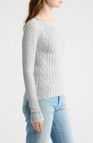 Free People So Soft Seamless Long Sleeve Top - Heather Grey