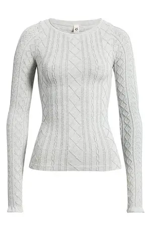 Free People So Soft Seamless Long Sleeve Top - Heather Grey