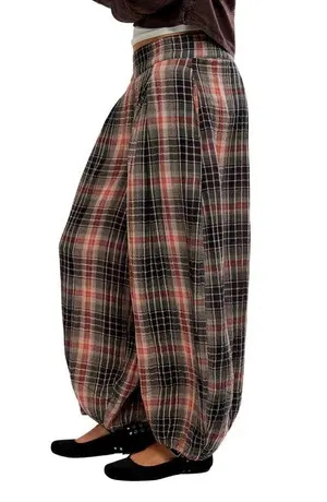Free People Moonflower Plaid Balloon Pants