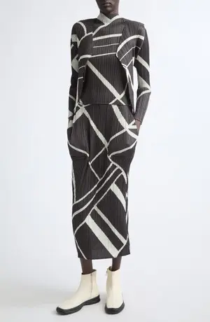 Issey Miyake Fold Line Open Cardigan