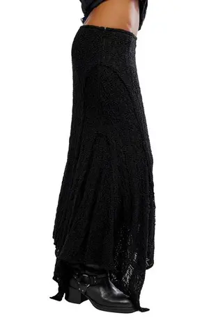 Free People Bella Lace Mermaid Skirt - Black