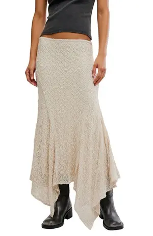 Free People Bella Lace Mermaid Skirt Tea