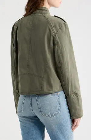 Free People Ryland Cotton & Linen Band Jacket - Laurel Canyon