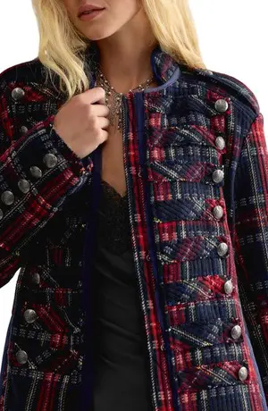 Free People Ace Of Swords Tartan Coat