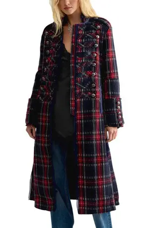 Free People Ace Of Swords Tartan Coat
