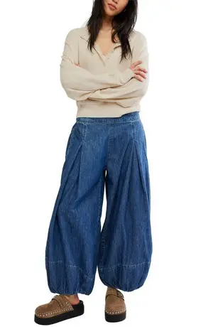 Free People Moonflower Balloon Jeans