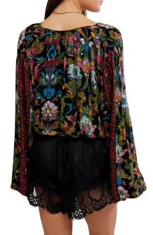 Free People Juliette Printed Top - Black Combo
