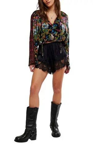Free People Juliette Printed Top - Black Combo