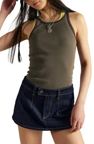 Free People Galivanting Denim Skort
