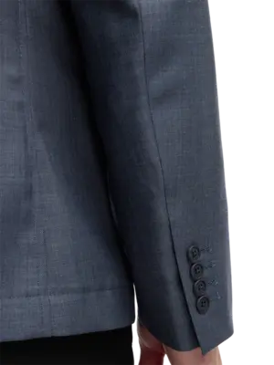 PAUL FREDRICK Wool Shirt Jacket - Blue