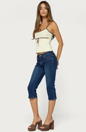 EDIKTED Rhoda Contrast Polka Dot Camisole - Yellow