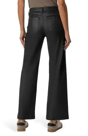 Kut From The Kloth Meg Coated High Waist Wide Leg Ankle Jeans
