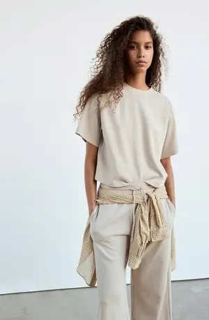 Mango Pull-on Straight Leg Pants - Ecru