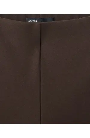 Mango Knit Straight Leg Pants - Brown