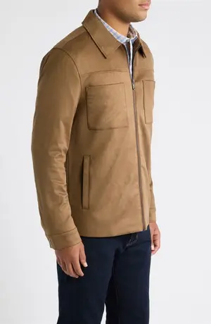 Johnston & Murphy Bardwell Faux Suede Zip Jacket