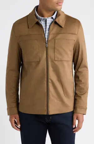 Johnston & Murphy Bardwell Faux Suede Zip Jacket