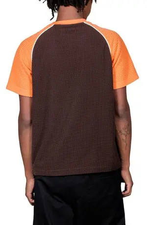 PLEASURES Breed Raglan Cotton Waffle Graphic T-shirt