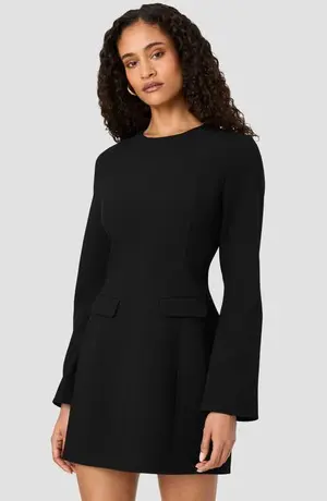 French Connection Azra Long Sleeve Twill Minidress