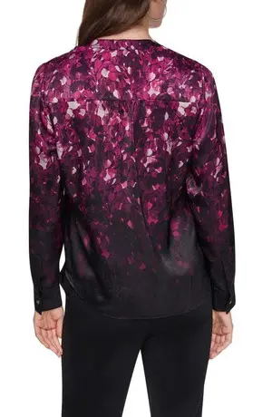 Dkny Pleated Long Sleeve Top