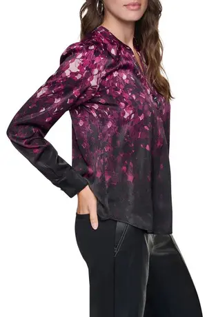 Dkny Pleated Long Sleeve Top