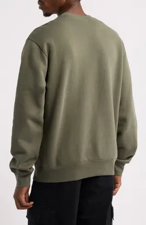 Carhartt Work In Progress Pinball Embroidered Cotton Crewneck Sweatshirt