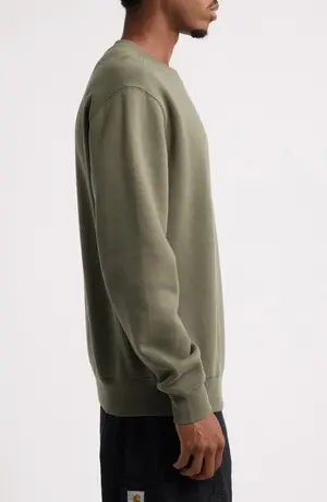 Carhartt Work In Progress Pinball Embroidered Cotton Crewneck Sweatshirt