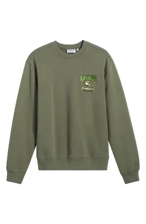 Carhartt Work In Progress Pinball Embroidered Cotton Crewneck Sweatshirt