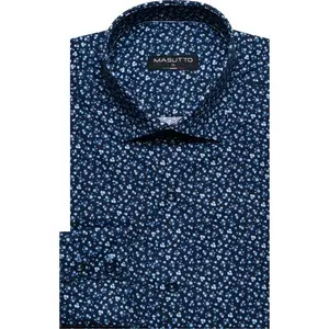 MASUTTO Timi Print Button-up Long Sleeve Shirt - Blue