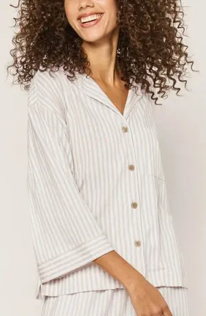 PETITE PLUME Olivia Striped Pima Cotton Pajamas