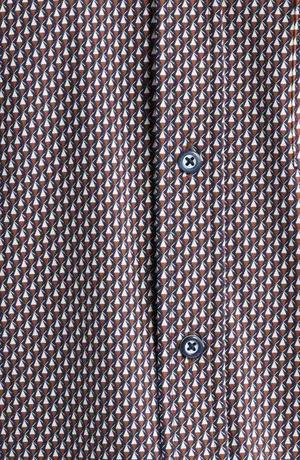 Johnston & Murphy Xc+™ Motion Microprint Knit Button-up Shirt