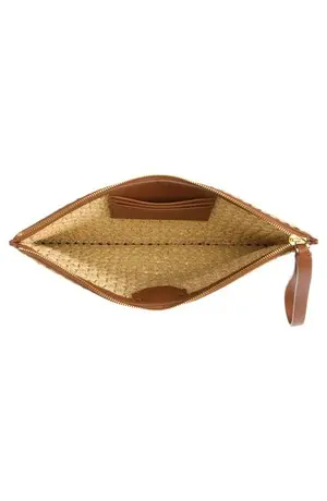 Valentino Garavani Large Crocheted Raffia Effect Flat Pouch Wristlet