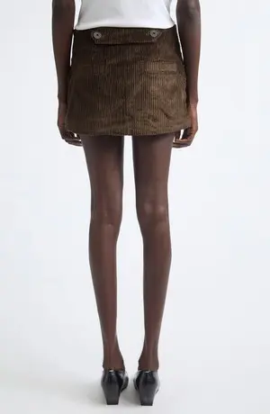 Vaquera Cotton Corduroy Miniskirt