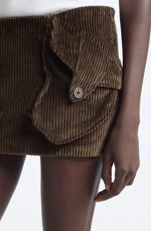Vaquera Cotton Corduroy Miniskirt