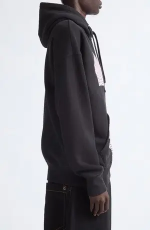 Vaquera Oversize Trompe L'oeil Lingerie Zip Graphic Hoodie