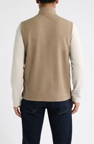 Johnston & Murphy Icon Reversible Knit Cotton Blend Vest - Oatmeal/light Gray