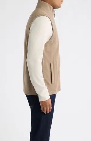 Johnston & Murphy Icon Reversible Knit Cotton Blend Vest - Oatmeal/light Gray