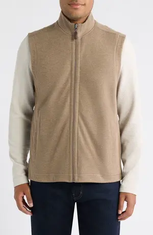 Johnston & Murphy Icon Reversible Knit Cotton Blend Vest - Oatmeal/light Gray