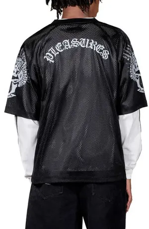 PLEASURES Screws Mesh Football Jersey