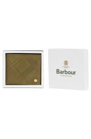 Barbour Beith Tartan Nubuck Leather Wallet