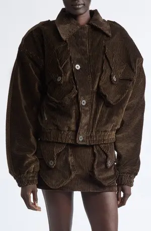 Vaquera Padded Cotton Corduroy Jacket - Brown