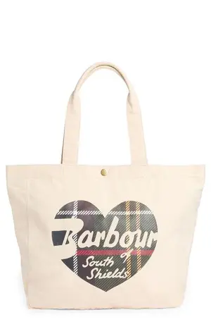 Barbour Heart Tote Bag - Ecru/classic