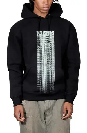 PLEASURES Blurred Logo Graphic Hoodie - Black